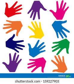 Colorful Hands Vector Illustration Stock Vector (Royalty Free ...