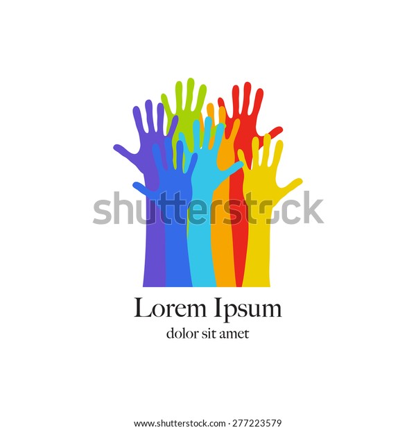 Colorful Hands Vector Illustration Stock Vector (Royalty Free ...