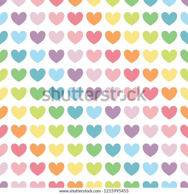 Colorful Heart Diagonal Line Rainbow Pastel Stock Vector (Royalty Free ...