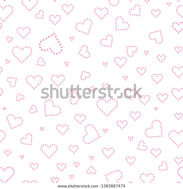 Colorful Heart Seamless Random Size Your Stock Vector (Royalty Free ...