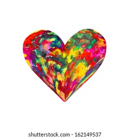 Colorful Heart Stain Vector Stock Vector (Royalty Free) 162149537 ...