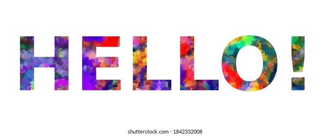 Colorful Hello Text Word Vector Design Stock Vector (Royalty Free ...