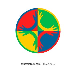 Colorful High Five Ornament Pattern Image Stock Vector (Royalty Free ...