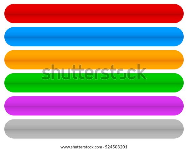Colorful Horizontal Long Buttons Banners Rounded Stock Vector (Royalty ...