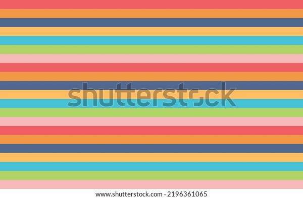 Colorful Horizontal Stripes Background Simple Vector Stock Vector ...