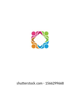 Colorful Human Community Logo Vector Stock Vector (Royalty Free ...