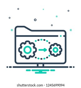 Vector Colorful Illustration Icon Active Directory Stock Vector ...