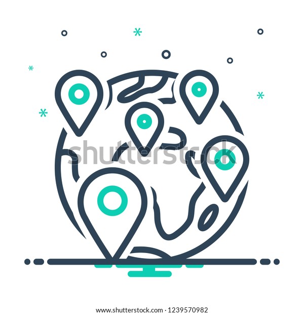 Colorful Icon Anywhere Stock Vector (Royalty Free) 1239570982
