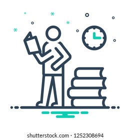 Colorful Icon Cramming Stock Vector (Royalty Free) 1252308694 ...