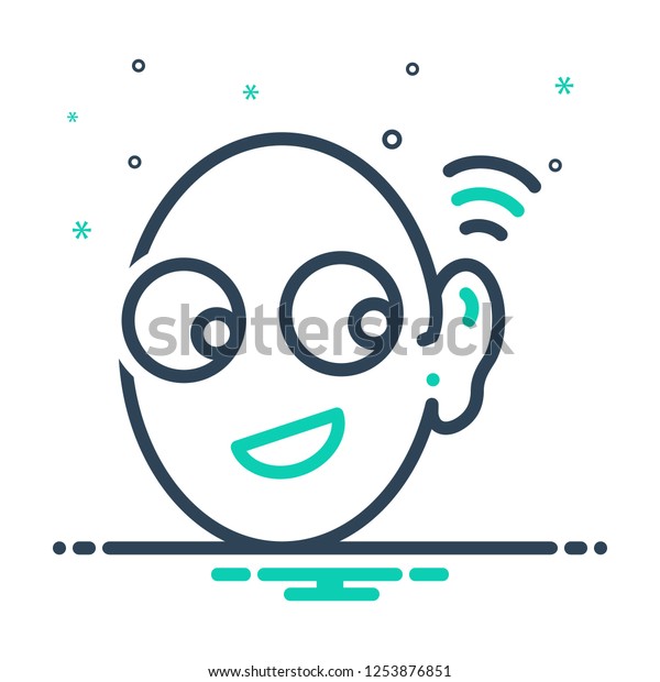 Colorful Icon Eavesdropper Stock Vector (Royalty Free) 1253876851 ...
