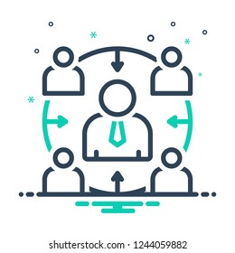 Colorful Icon Facilitator Stock Vector (Royalty Free) 1244059882 ...