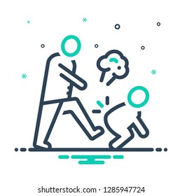 Colorful Icon Hostile Stock Vector (Royalty Free) 1285947724 | Shutterstock