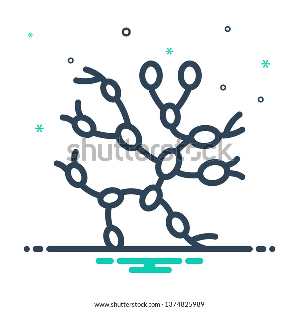 Colorful Icon Lymph Nodes: Stock-Vektorgrafik (Lizenzfrei) 1374825989 ...