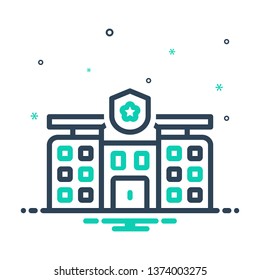 Colorful Icon Precinct Stock Vector (Royalty Free) 1374003275 ...