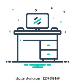 Colorful Icon Workbench Stock Vector (Royalty Free) 1239609169 ...