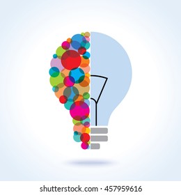 Colorful Idea Bulb Stock Vector (Royalty Free) 457959616 | Shutterstock