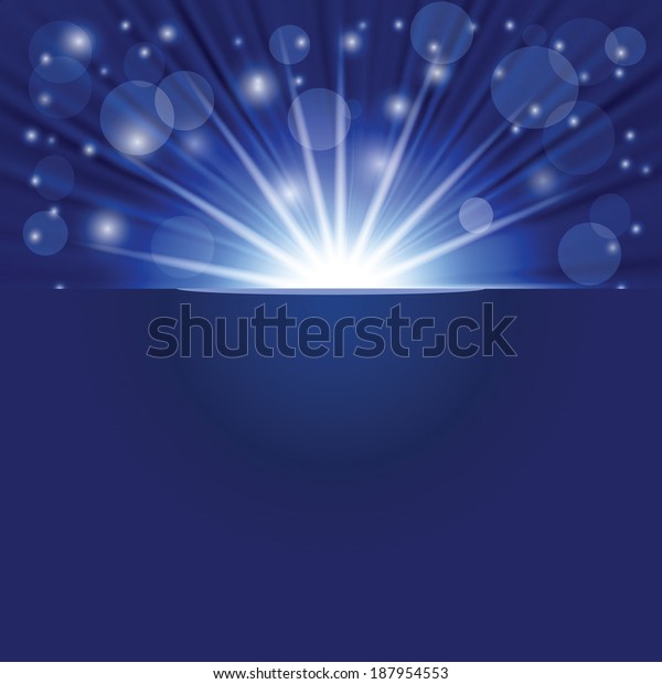 Colorful Illustration Blue Ray Background Your Stock Vector (Royalty ...