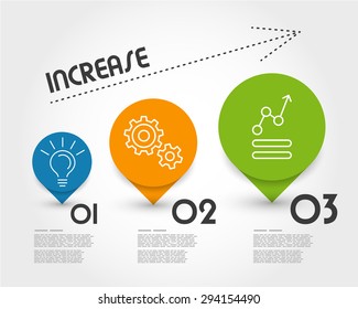 Colorful Increase Infographic Infographic Concept Stock Vector (Royalty ...