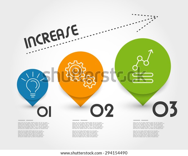 Colorful Increase Infographic Infographic Concept Stock Vector (Royalty ...