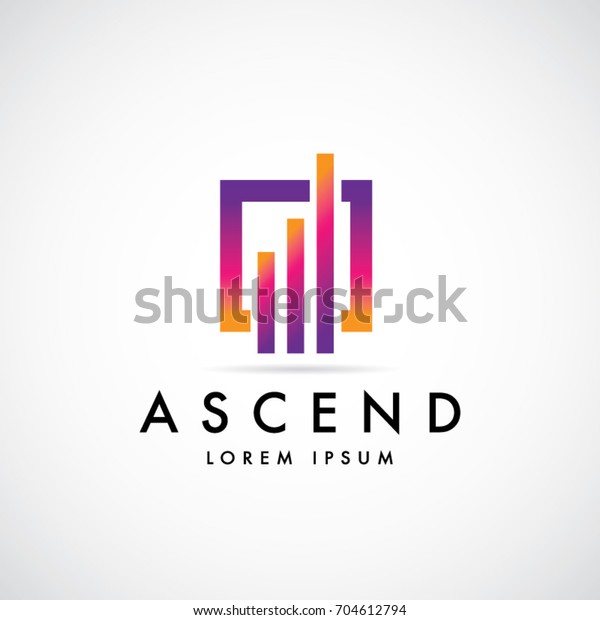 Colorful Increase Logo Design Template Stock Vector (Royalty Free ...