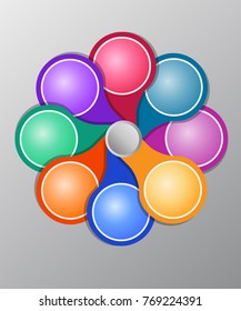 Colorful Infographic Cycle Labels Vector Image Stock Vector (Royalty ...