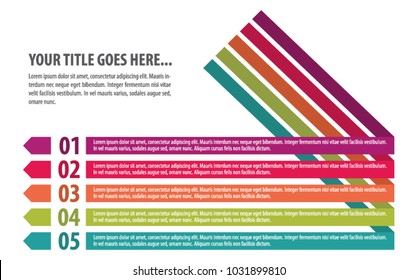 Colorful Infographic Five Steps Stock Vector (Royalty Free) 1031900416