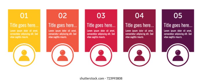 Colorful Infographic Five Steps Stock Vector (Royalty Free) 723993808 ...