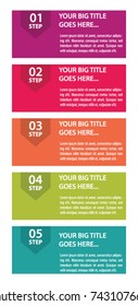 Colorful Infographic Five Steps Stock Vector (Royalty Free) 743181934