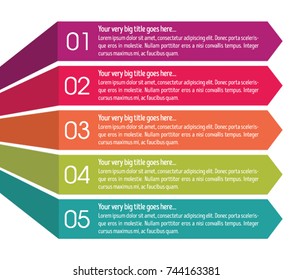 Colorful Infographic Five Steps Stock Vector (Royalty Free) 744163381 ...