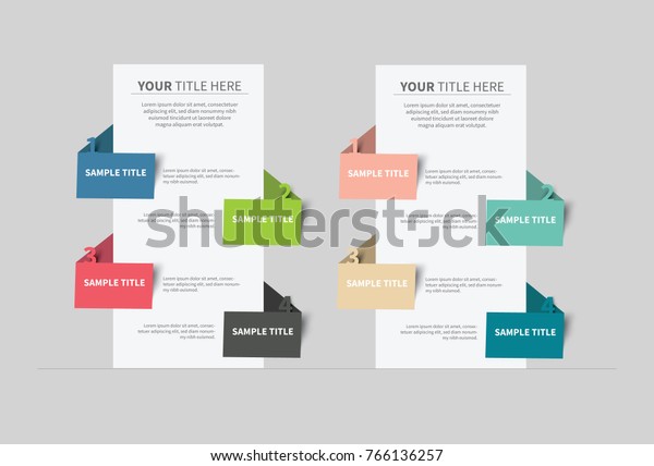 Colorful Infographic Layout 4 Items Paper Stock Vector (Royalty Free ...