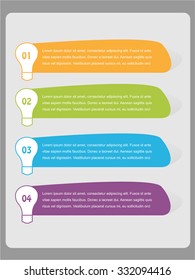 Colorful Infographics Numbered List Using Light Stock Vector (Royalty ...