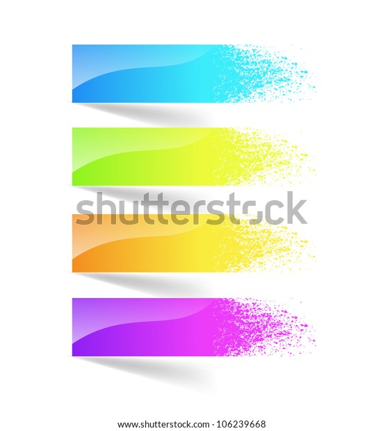 Colorful Ink Splash Banner Stock Vector (Royalty Free) 106239668 ...