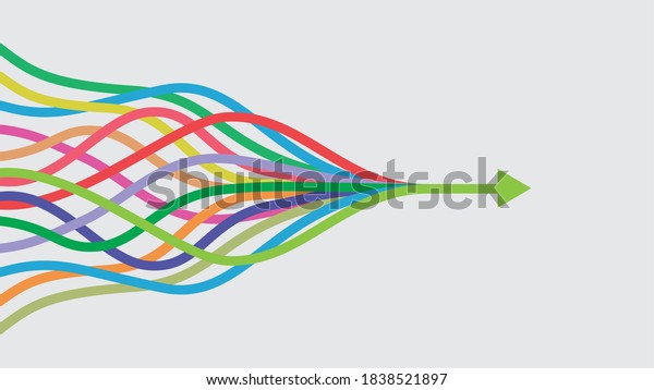 Colorful Intertwined Arrows Vector Illustration Stock Vector (Royalty ...