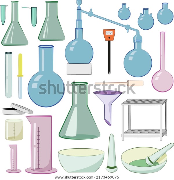 Colorful Isolated Vector Chemistry Things Stock Vector (Royalty Free ...