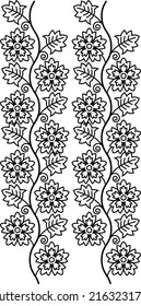 Colorful Kalamkari Vector Border Design Indian Stock Vector (Royalty ...