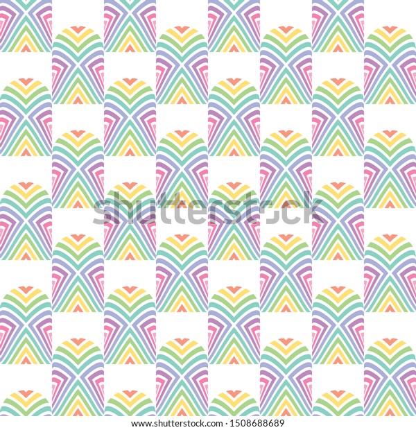 Colorful Kawaii Seamless Pattern Abstract Background: vetor stock ...
