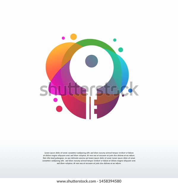 Colorful Key Logo Designs Template Design Stock Vector (Royalty Free ...