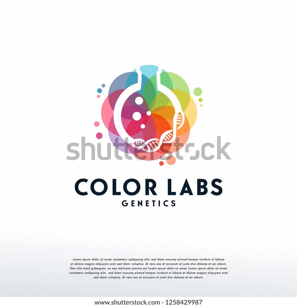 Colorful Laboratory Logo Vector Gen Helix Stock Vector (Royalty Free ...