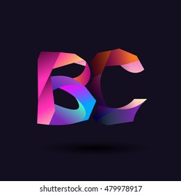 Colorful Letter Bc Vector Initial Logo Stock Vector (Royalty Free ...