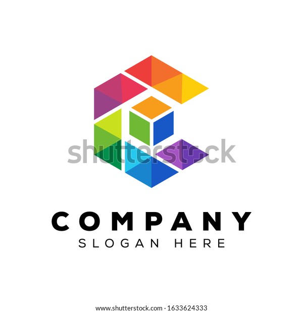 Colorful Letter C Cube Box Logo Stock Vector (Royalty Free) 1633624333 | Shutterstock