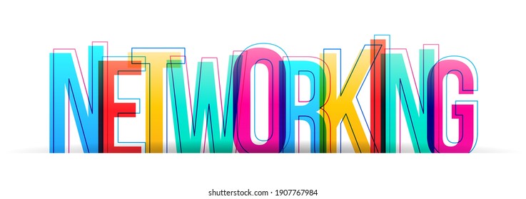 Colorful Letters Word Networking Vector Illustration Stock Vector ...
