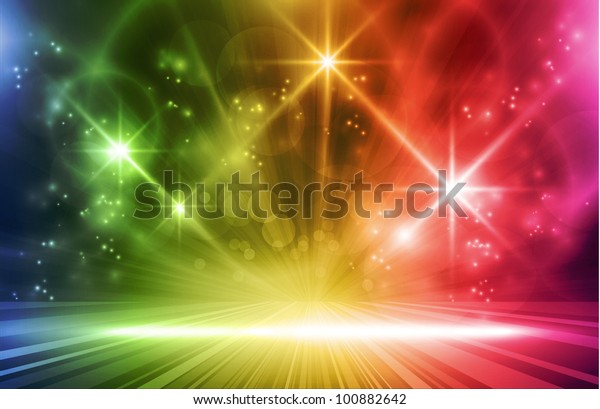 Colorful Light Show Multicolored Light Effects Stock Vector (Royalty ...