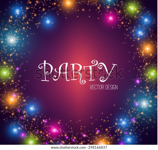 Colorful Lights Background Shining Party Asbtract Stock Vector (Royalty ...