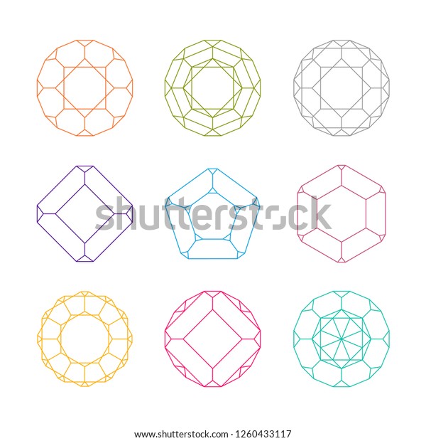 Colorful Linear Shapes Sacred Geometry Circle Stock Vector (Royalty ...