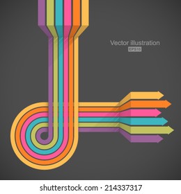 Set Colorful Lines Backgrounds Easy Change Stock Vector (Royalty Free ...