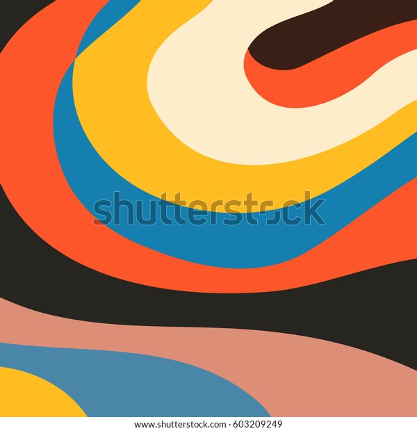 Colorful Lines Curves Illustrator Vector Design Stock Vector (Royalty ...