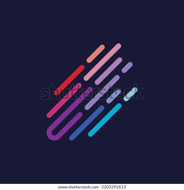 Colorful Lines Logo Symbol Representing Modern Stock Vector (Royalty ...