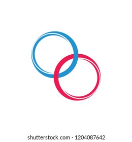 Colorful Linked Circle Geometric Logo Stock Vector (Royalty Free ...