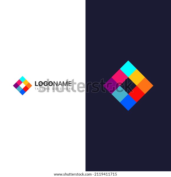 Colorful Logo Design Square Logo Design Stock Vector (Royalty Free ...