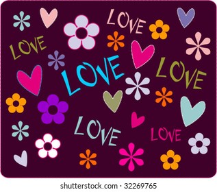 Colorful Love Background Stock Vector (Royalty Free) 32269765 ...